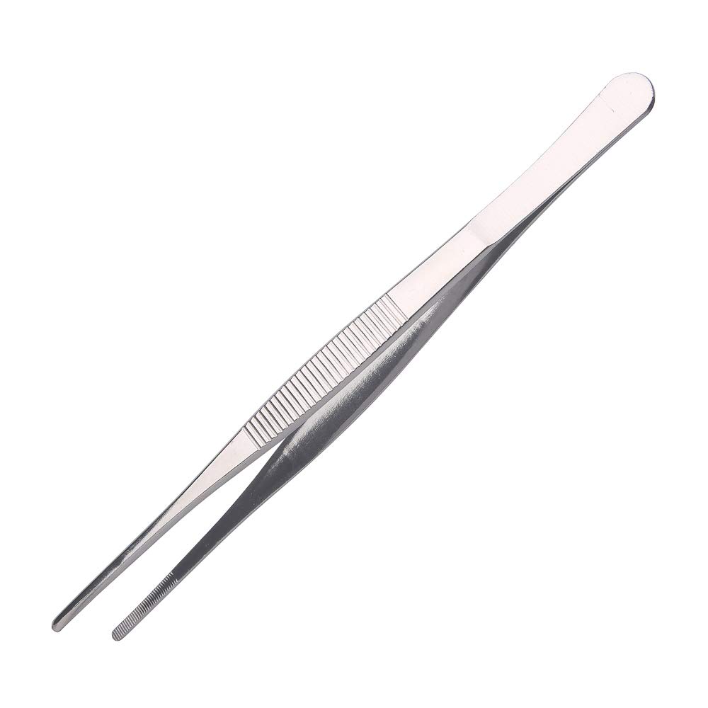 Aniso long tweezers- with precision serrated kitchen tweezers tongsļ¼ for barbecue and hand-made stainless steel cooking tweezersļ¼12 inchesļ¼