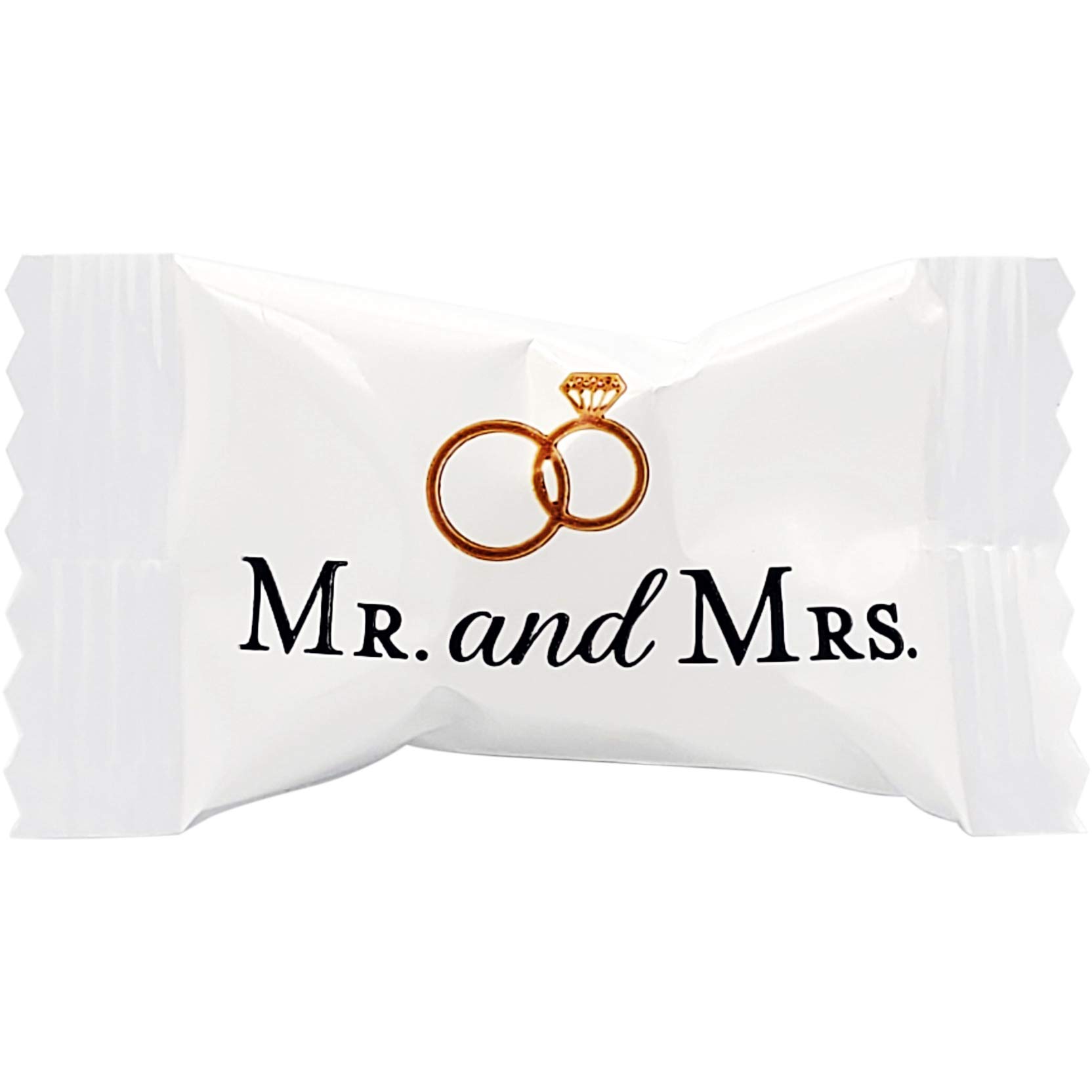 The Dreidel Company Mr. & Mrs. Wedding Buttermints, Mint Candies, After Dinner Mints, Butter Mint Candy, Fat-Free, Individually Wrapped (110 Pieces)