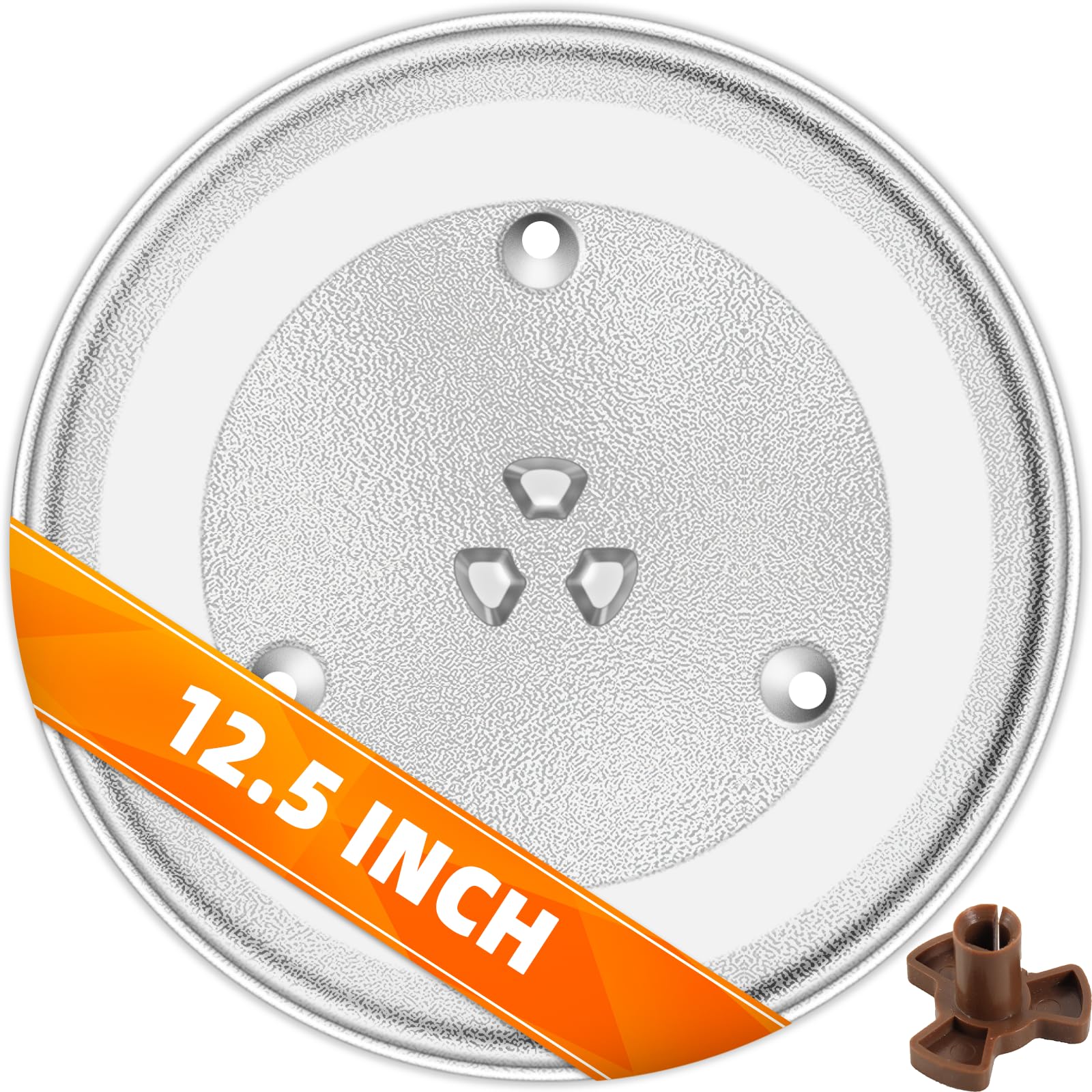 12.5โโ Microwave Glass Tray Compatible with Samsung, GE and Hotpoint - The Exact Replacement Part of WB39X10002/ WB48X10005/ WB49X10069/ WB39X10003 โ Dishwasher Safe