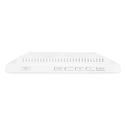 La Crosse Atomic Digital Wall Clock with in/Outdoor Temperature in Black/White