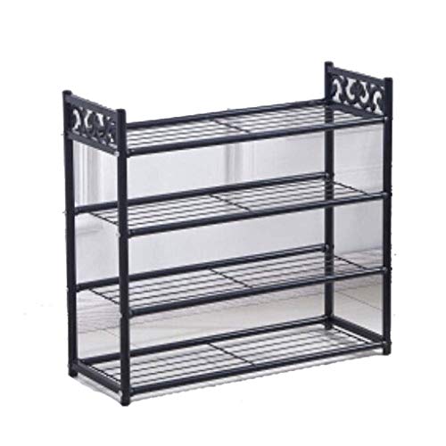 DINGZZ Simple Metal Shoe Rack, Iron Storage Rack, Black Iron Rack, Dormitory Shoe Rack