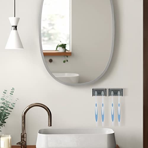 Linkidea Wall Mounted Shower Caddy Shelf with Hooks and Soap Holder, Aluminum Adhesive Shower Organizer Rack, No Drilling Shower Basket for Bathroom (Silver)