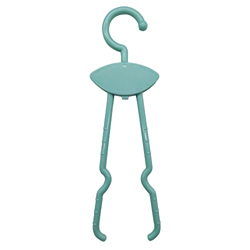 5 Packs Non Slip Folding Travel Hangers, Collapsible Clothes Hangers, Sweater Hangers No Shoulder Bump, Auto-Fold Hangers Space Saving for Baby Cloth (Blue)