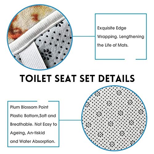 4PCS/Set Sun and Moon Print Pattern Shower Curtains Sets Polyester Waterproof Bathroom Shower Curtain Sets Non-Slip Bathroom Rugs Bath Mat Set Toilet Lid Cover+12 Hooks, Boho