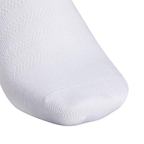 adidas Men's Superlite Super No Show Socks (6-Pair), White/Black, Large