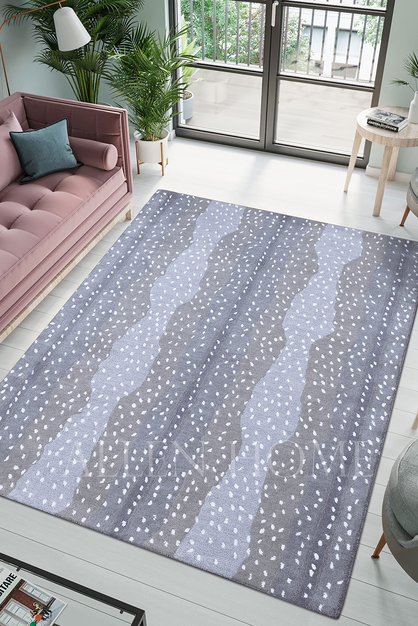 Hand Tufted Traditional Wool Area Rugs by Allen Home | Durable | 100% Wool | Living Room, Dining Room, Bedroom, and Entryway Area Rugs | 8’ x 10’ | Antelope Grey