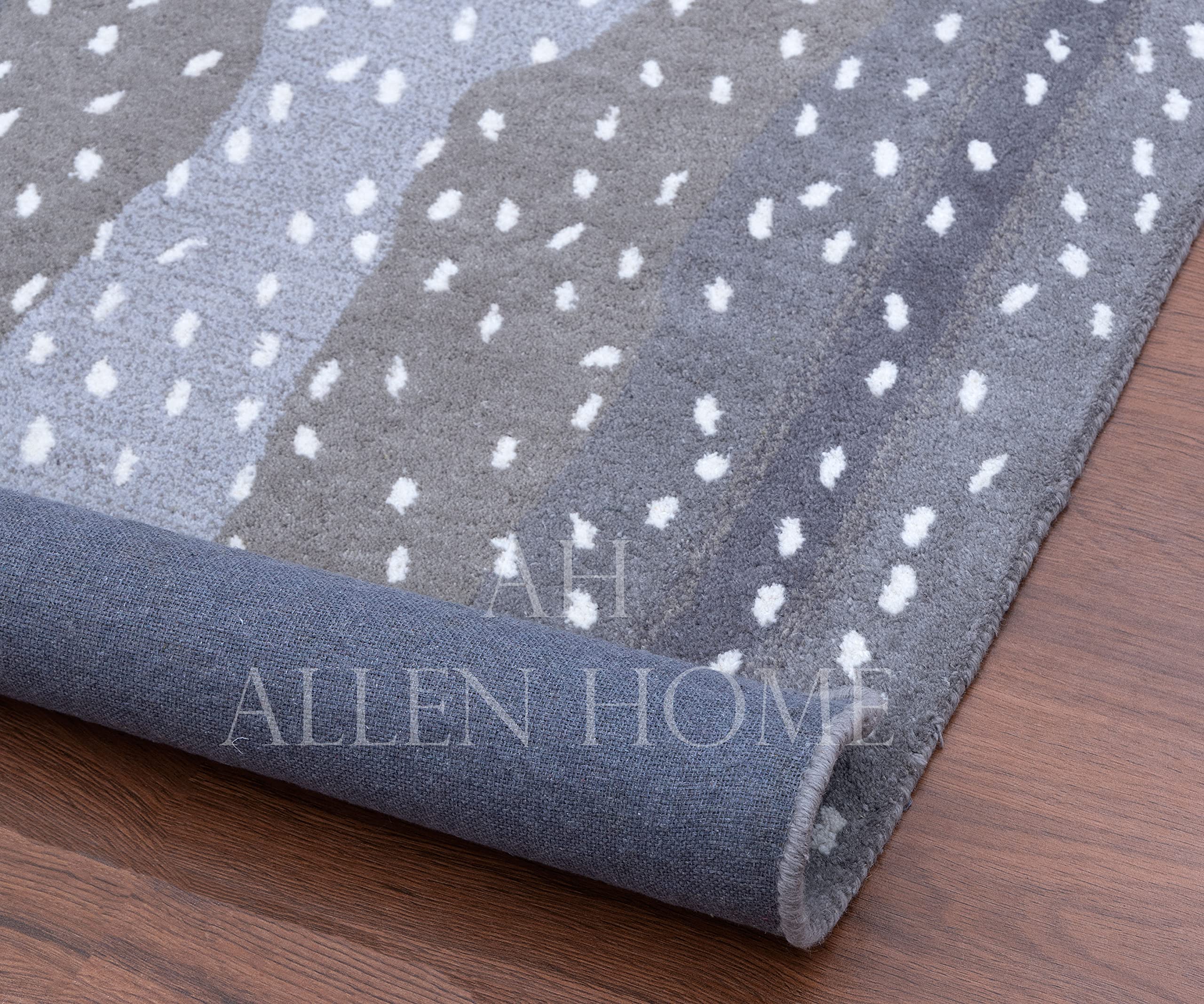 Hand Tufted Traditional Wool Area Rugs by Allen Home | Durable | 100% Wool | Living Room, Dining Room, Bedroom, and Entryway Area Rugs | 8’ x 10’ | Antelope Grey