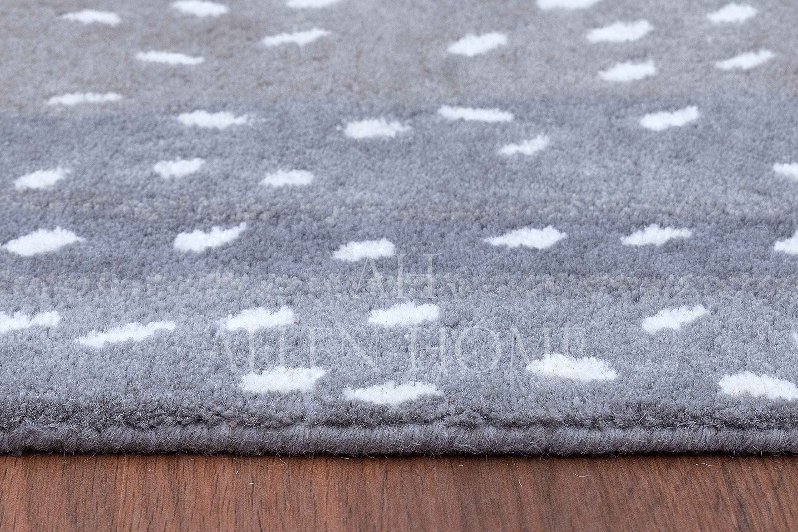 Hand Tufted Traditional Wool Area Rugs by Allen Home | Durable | 100% Wool | Living Room, Dining Room, Bedroom, and Entryway Area Rugs | 8’ x 10’ | Antelope Grey