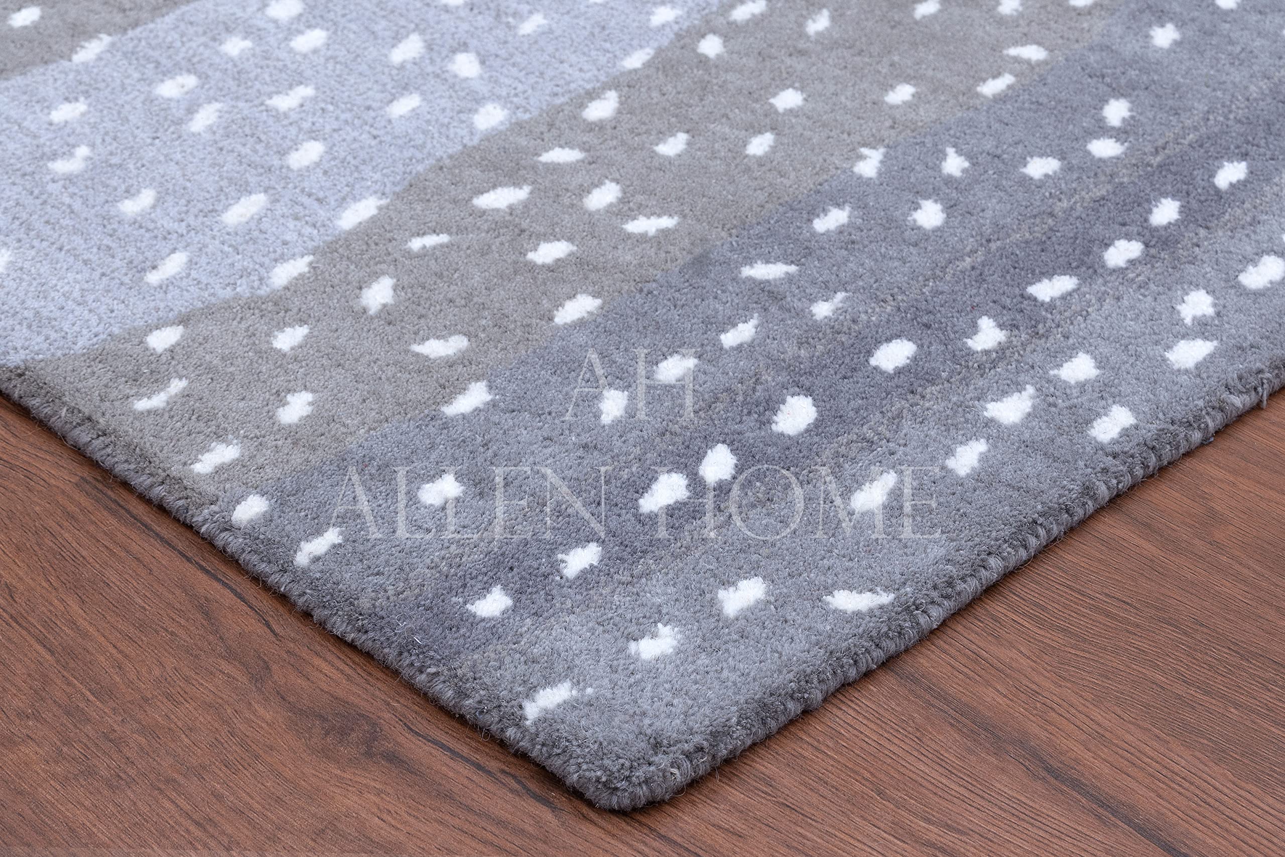Hand Tufted Traditional Wool Area Rugs by Allen Home | Durable | 100% Wool | Living Room, Dining Room, Bedroom, and Entryway Area Rugs | 8’ x 10’ | Antelope Grey