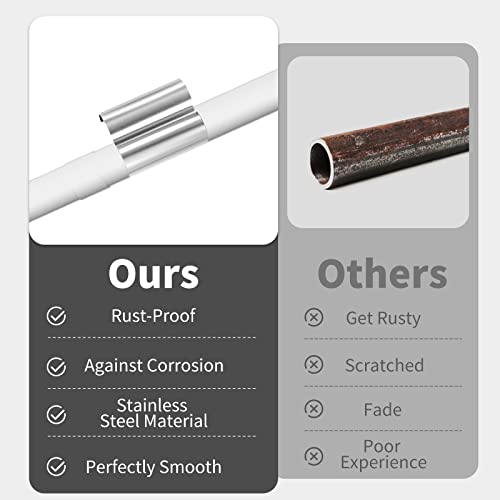 YYP Towel Racks for Bathroom, Towel Rack Wall Mounted, Stainless Steel Towel Holder for Bathroom Wall, Easy to Install Bathroom Towel Storage, White