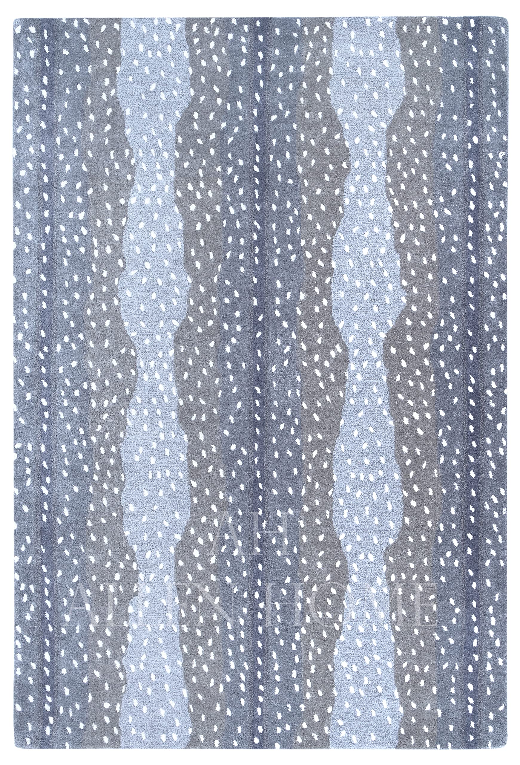 Hand Tufted Traditional Wool Area Rugs by Allen Home | Durable | 100% Wool | Living Room, Dining Room, Bedroom, and Entryway Area Rugs | 8’ x 10’ | Antelope Grey