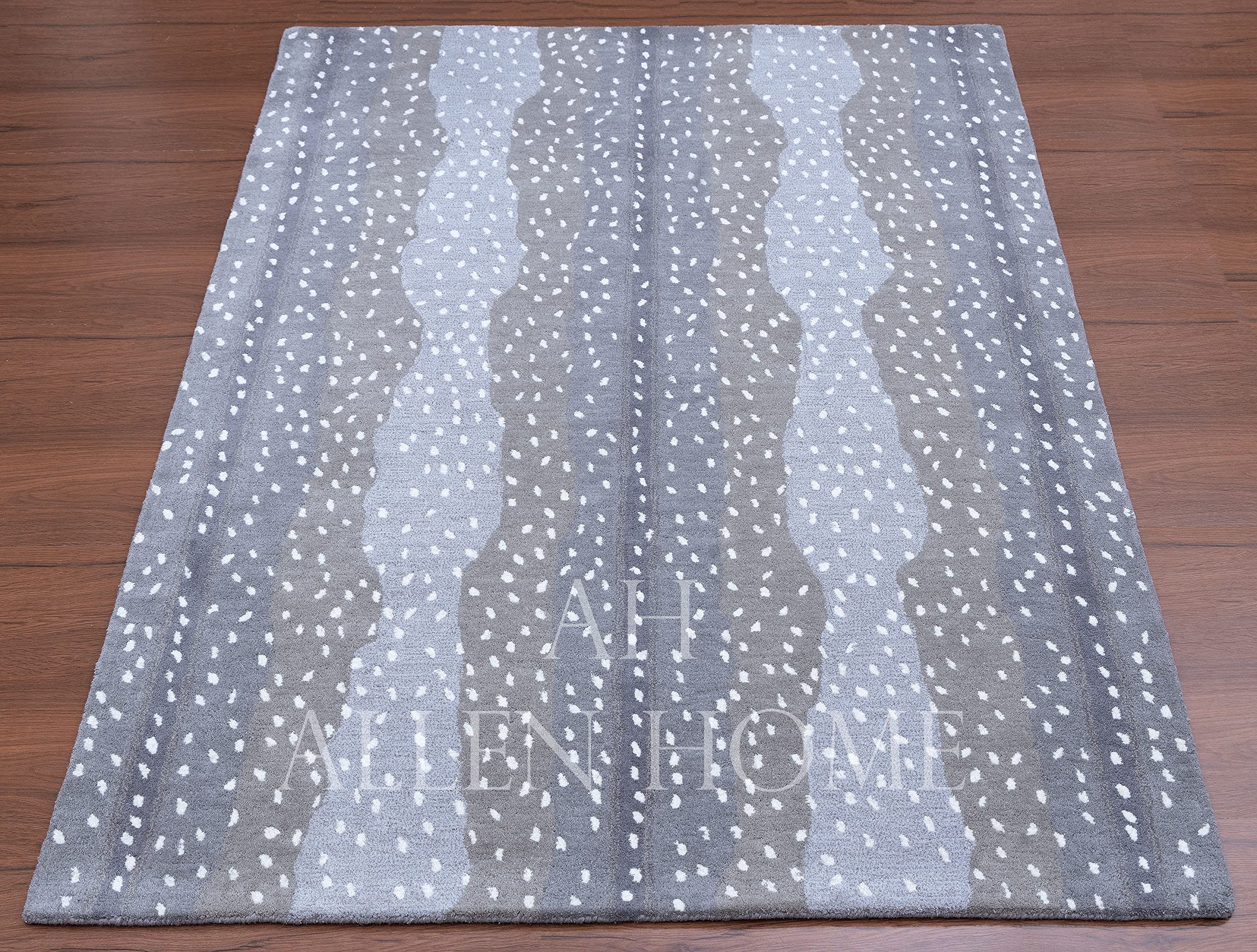 Hand Tufted Traditional Wool Area Rugs by Allen Home | Durable | 100% Wool | Living Room, Dining Room, Bedroom, and Entryway Area Rugs | 8’ x 10’ | Antelope Grey