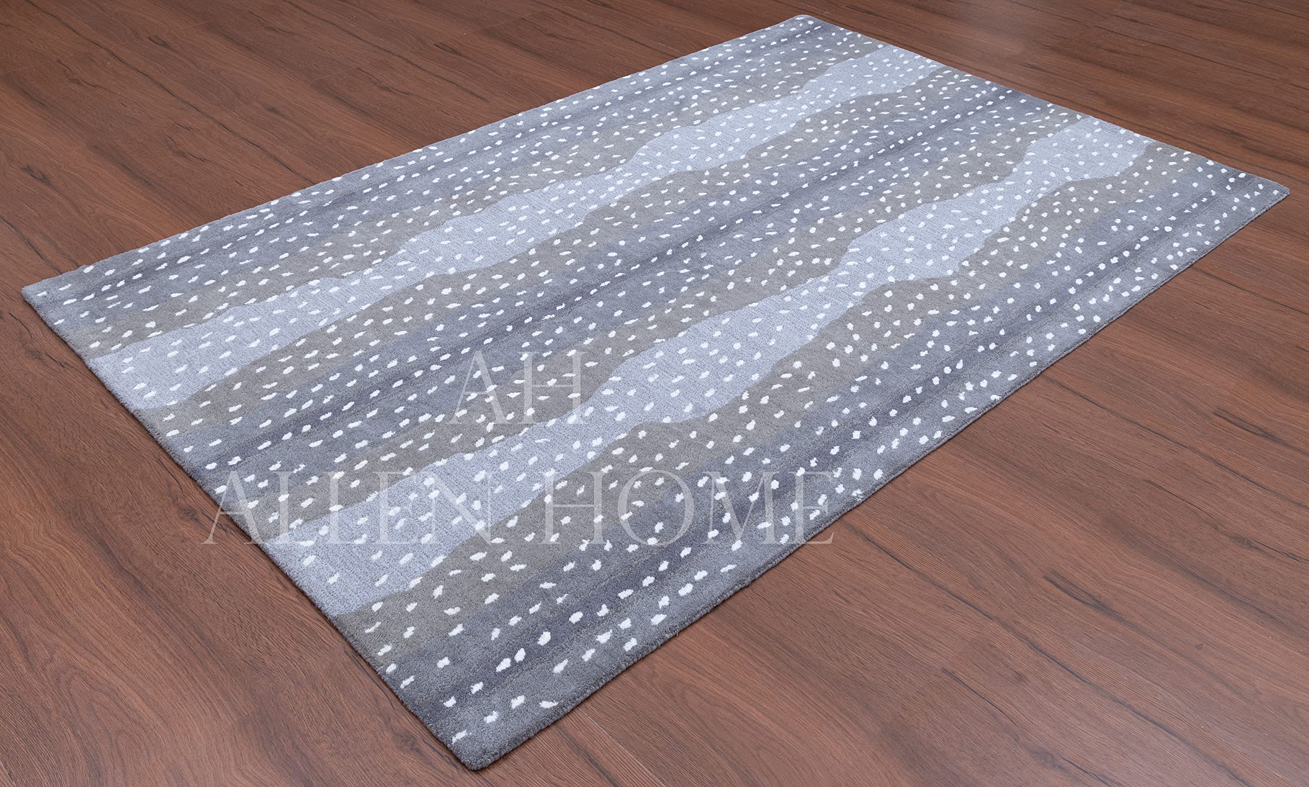 Hand Tufted Traditional Wool Area Rugs by Allen Home | Durable | 100% Wool | Living Room, Dining Room, Bedroom, and Entryway Area Rugs | 8’ x 10’ | Antelope Grey