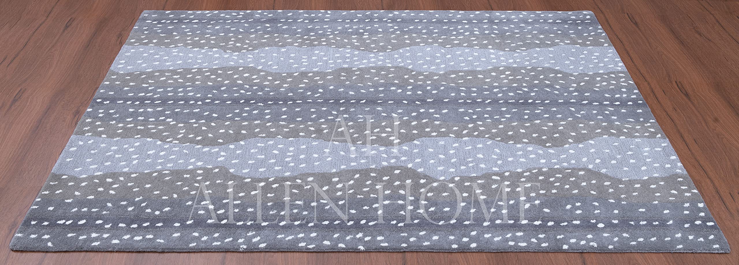 Hand Tufted Traditional Wool Area Rugs by Allen Home | Durable | 100% Wool | Living Room, Dining Room, Bedroom, and Entryway Area Rugs | 8’ x 10’ | Antelope Grey