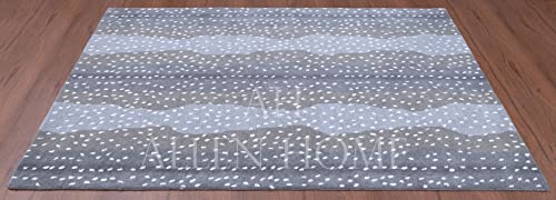 Hand Tufted Traditional Wool Area Rugs by Allen Home | Durable | 100% Wool | Living Room, Dining Room, Bedroom, and Entryway Area Rugs | 8’ x 10’ | Antelope Grey