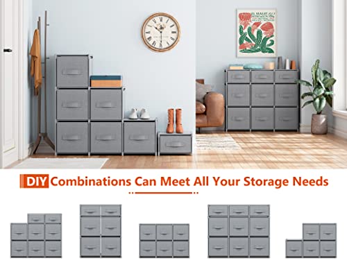 EnHomee 9 Cube Storage Organizer DIY Storage Cubes Portable Organizer Shelves Toy Organizers Storage for Bedroom/Living Room/Kids Room