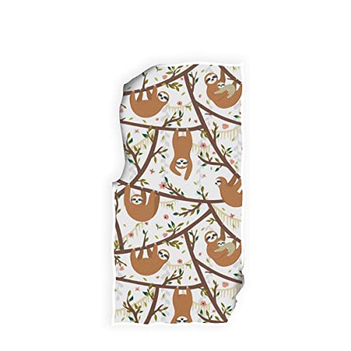 Wamika Funny Sloth Baby Hand Bath Towel Shower Towels Set Tree Pioneer Flowers Kitchen Hanging Gym Fingertip Bathroom Towel Highly Absorbent
