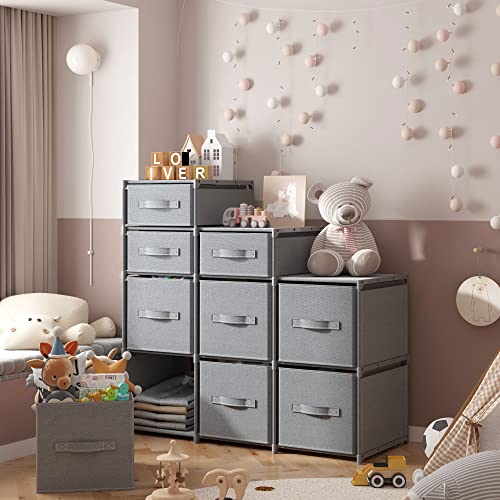 EnHomee 9 Cube Storage Organizer DIY Storage Cubes Portable Organizer Shelves Toy Organizers Storage for Bedroom/Living Room/Kids Room