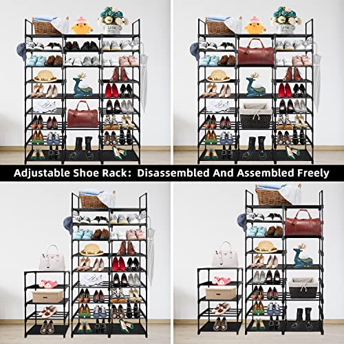 NIUBER 9 Tier Shoe Rack Sturdy Large Show Rack Heavy Duty for Entryway Shoe Shelves for Closet Shoe Rack Organizer for Entryway