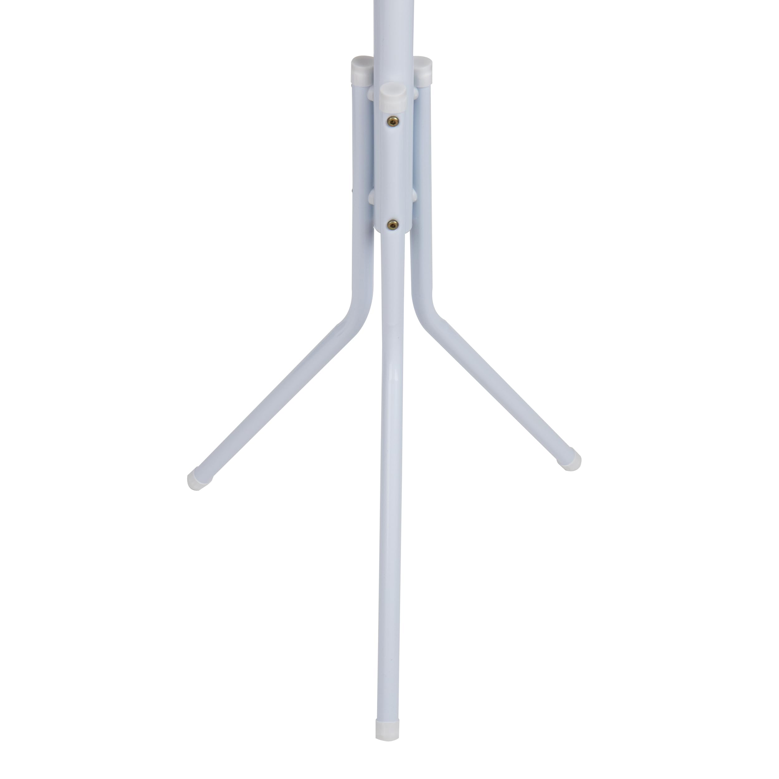 Mind Reader Coat Rack, Hall Tree, Freestanding, Coat Tree, Hat, Jacket, Purse, Metal, 14.75" L x 16.5" W x 69" H, White
