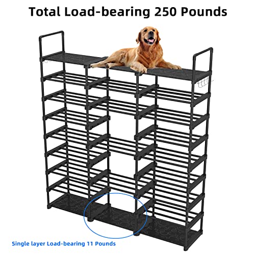 NIUBER 9 Tier Shoe Rack Sturdy Large Show Rack Heavy Duty for Entryway Shoe Shelves for Closet Shoe Rack Organizer for Entryway