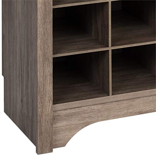 60 inch Shoe Cubby Console, Drifted Gray