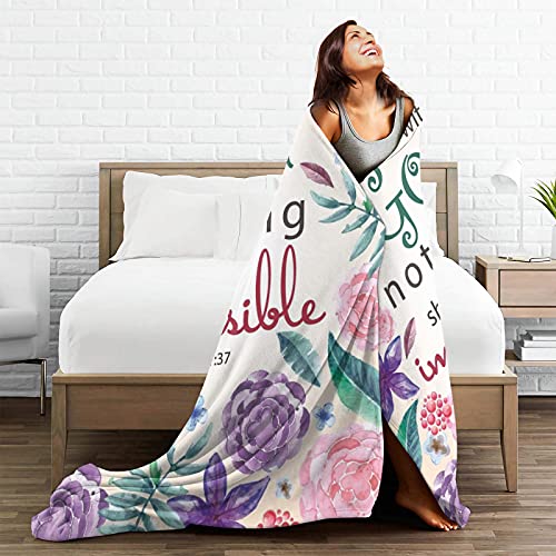 Pindola Bible Verse Christian Bible Verse Luke Throw Blanket Warm Lightweight Soft Cozy Warm Home Decoration 120"x90"