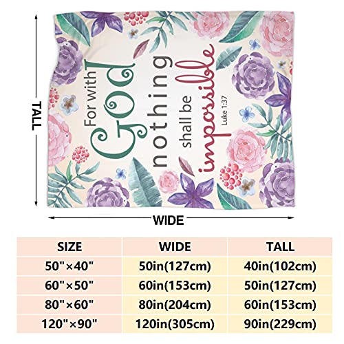 Pindola Bible Verse Christian Bible Verse Luke Throw Blanket Warm Lightweight Soft Cozy Warm Home Decoration 120"x90"