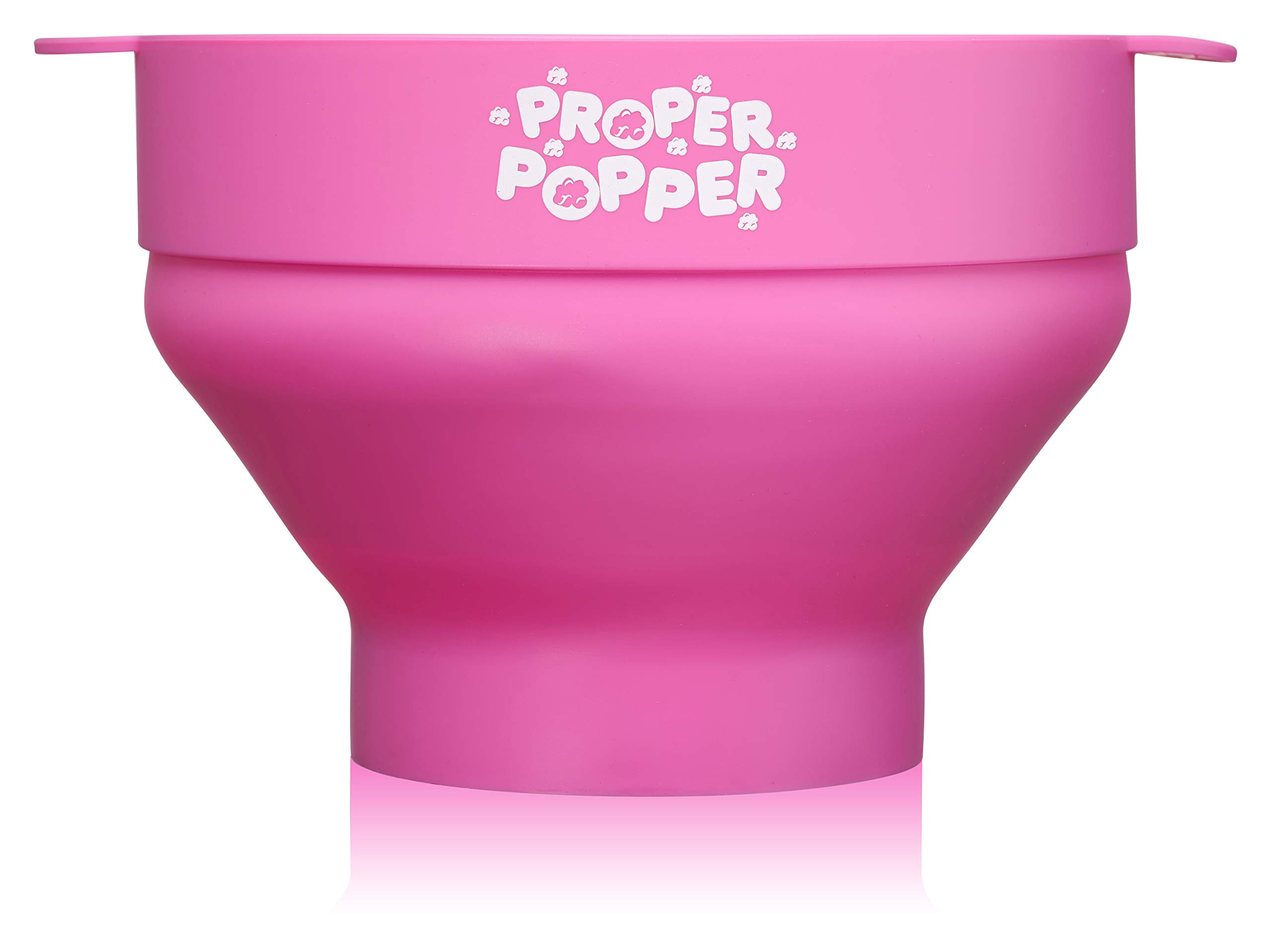 The Original Proper Popper Microwave Popcorn Popper, Silicone Popcorn Maker, Collapsible Bowl BPA Free & Dishwasher Safe - (Pink)