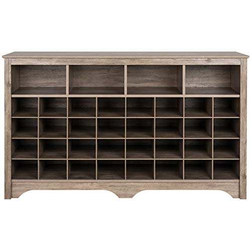 60 inch Shoe Cubby Console, Drifted Gray