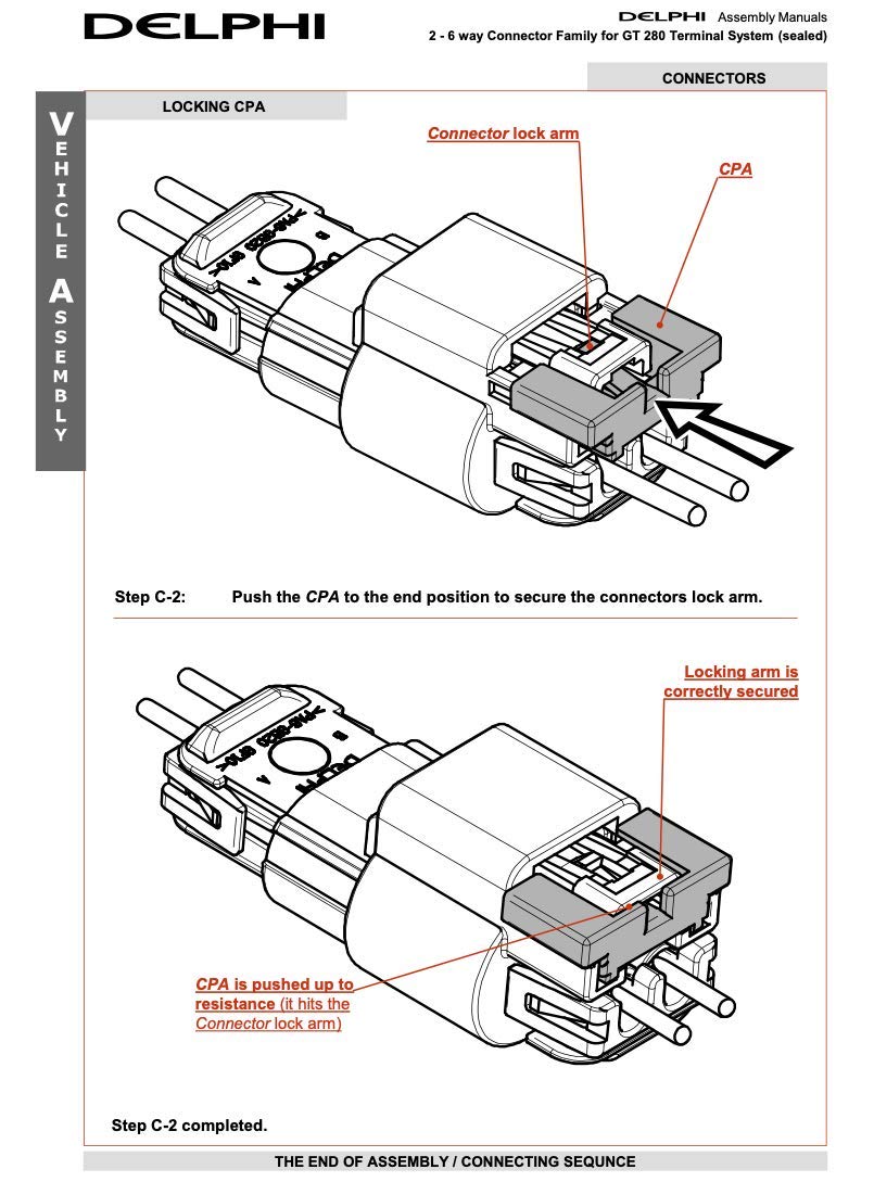 Aptiv 5-PIN GT-280 Series 25 Amps Sealed Connector Set Wire Gauge 16 18 GA