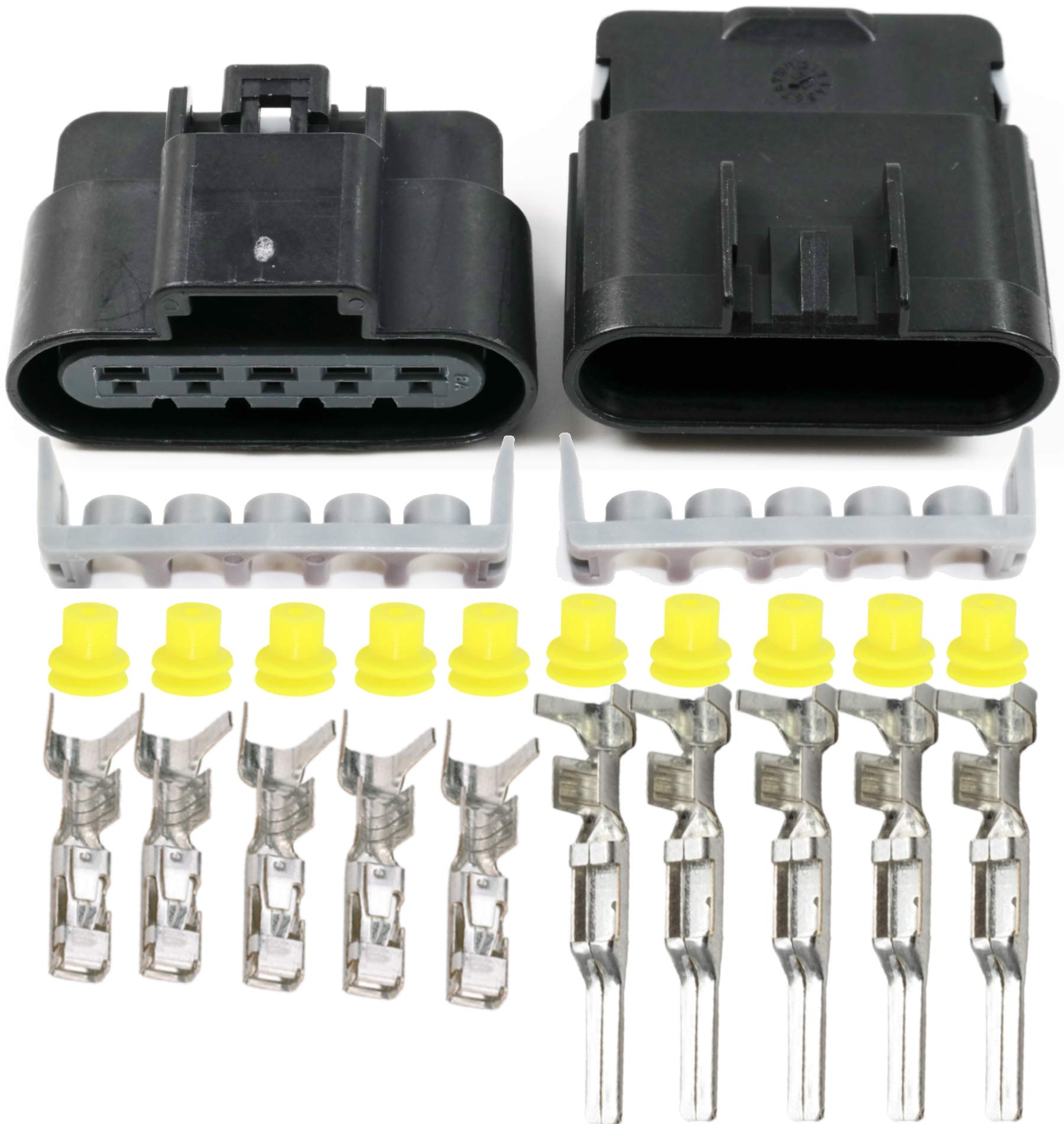 Aptiv 5-PIN GT-280 Series 25 Amps Sealed Connector Set Wire Gauge 16 18 GA