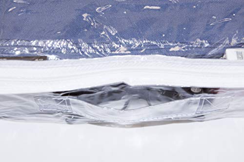 Clear Vinyl Zippered Storage Bags 12 x 15 x 3 Inch 5-Pack with Handle and Pockets