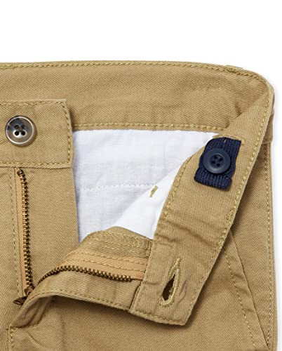 The Children's Place boys Skinny Chino Pants, Flax/New Navy, 8