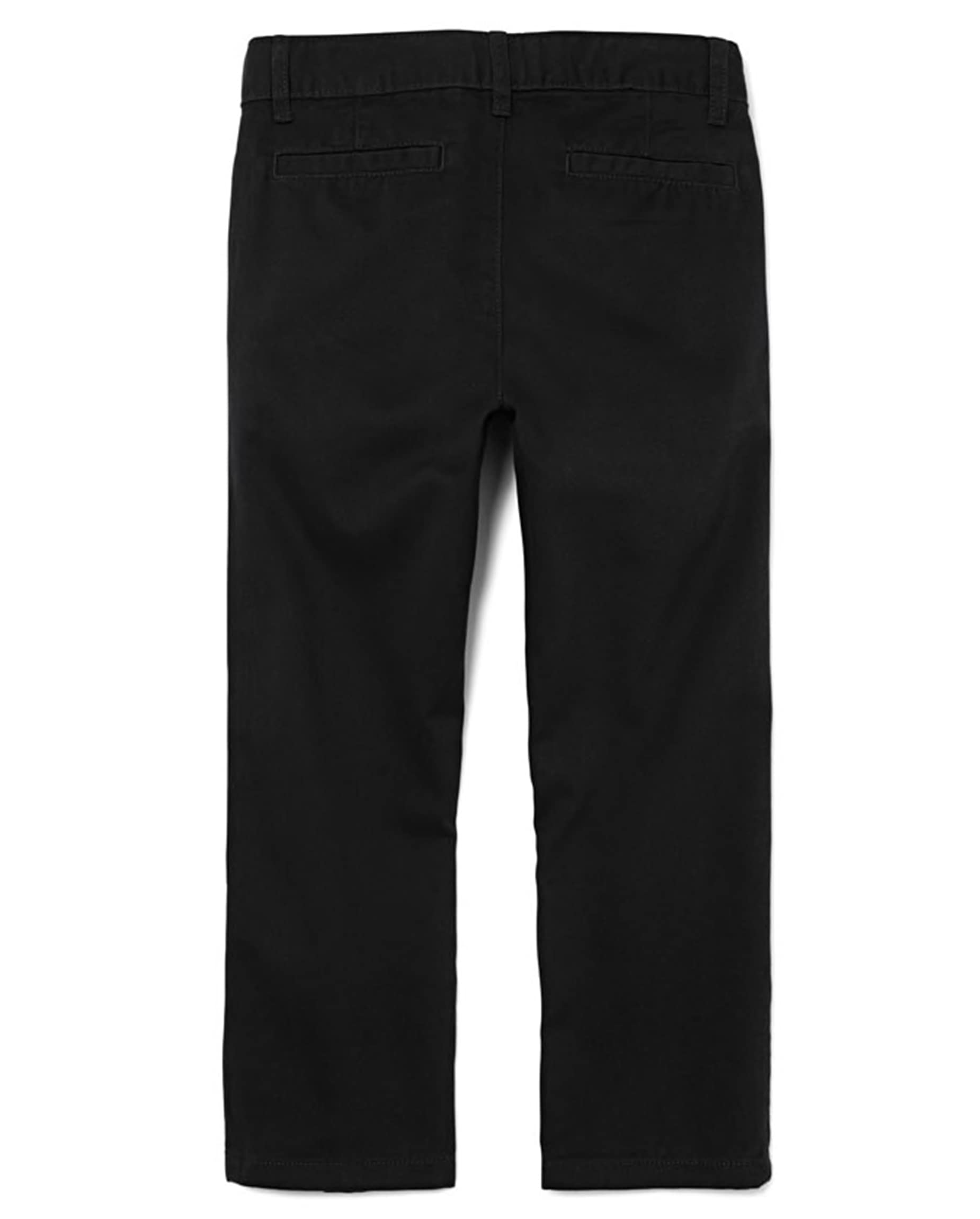 The Children's Place Boys Stretch Chino Pants,Black Single,14
