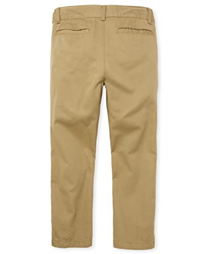 The Children's Place boys Skinny Chino Pants, Flax/New Navy, 8
