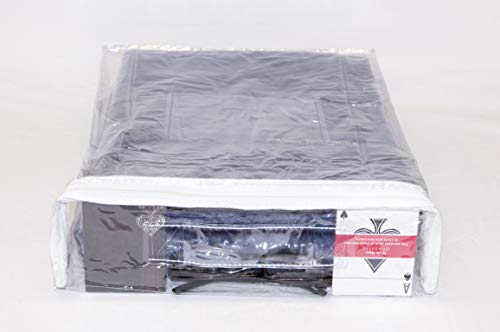 Clear Vinyl Zippered Storage Bags 12 x 15 x 3 Inch 5-Pack with Handle and Pockets