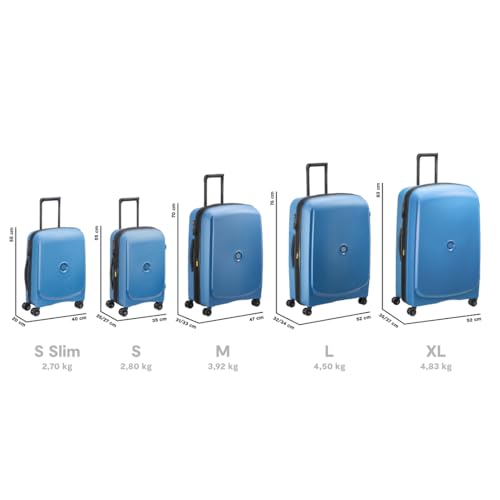 Delsey Paris Unisex Adult Suitcase, Zinc Blue, L (76 cm-102 L)