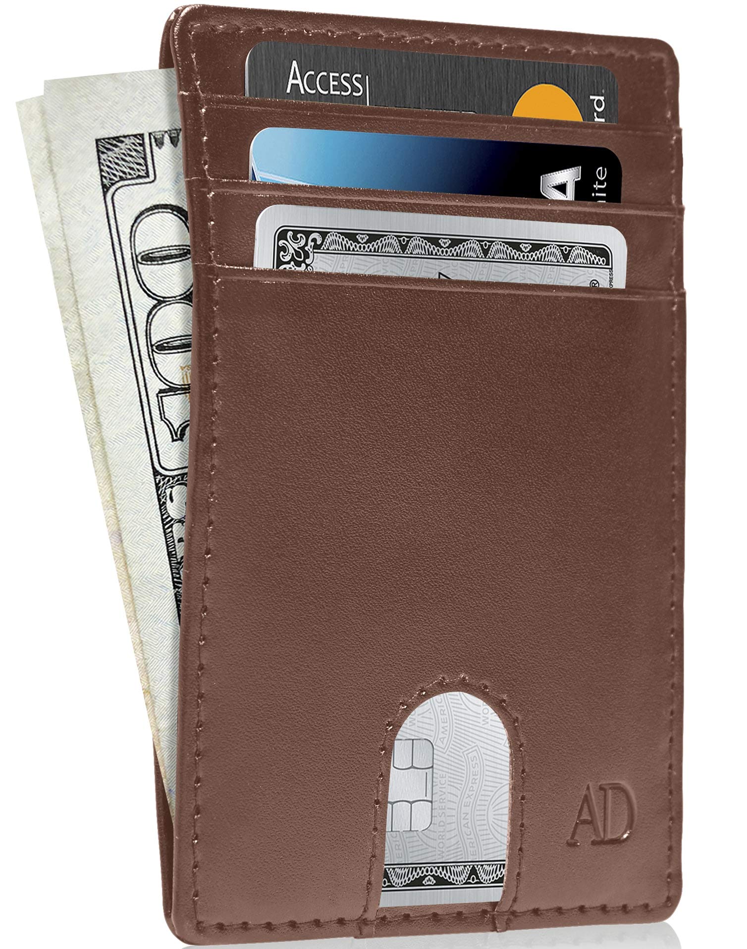 Access Denied Vegan Leather Slim Minimalist Wallets For Men - Cruelty Free Non Leather Front Pocket Thin Mens Wallet RFID Credit Card Holder Gifts For Him