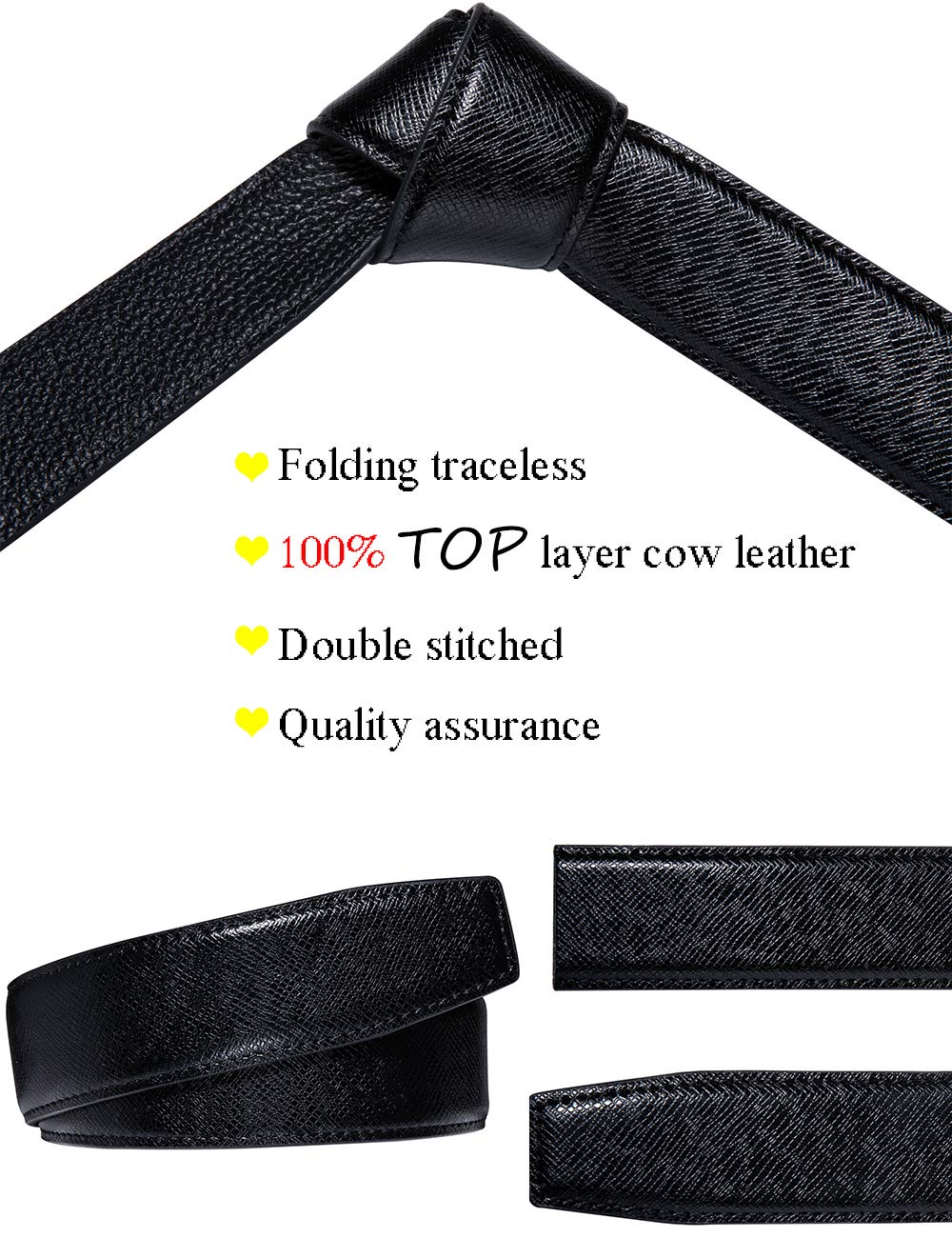 Hi-Tie Mens Belt American Eagle Gold Buckle Sliding Leather Waist Belt Cowboys Belt