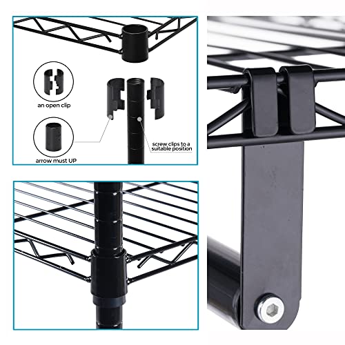 JS HOME Heavy Duty Garment Rack, Free-Standing Rolling Clothes Rack with Fitted Brown Oxford Cover, Extra Large Wardrobe Storage Rack/Organizer