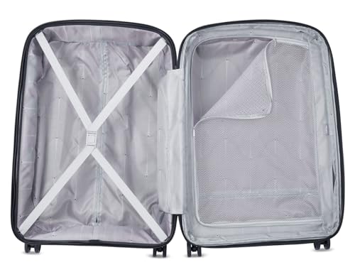 Delsey Paris Unisex Adult Expandable Suitcase, Black, M (71 cm-81 L + 8 L)