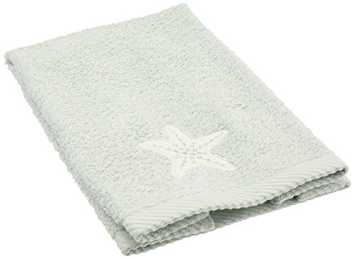 Avanti Linens - Fingertip Towel, Soft & Absorbent Cotton Towel, Seashell Inspired Bathroom Decor (Sequin Shells Collection)