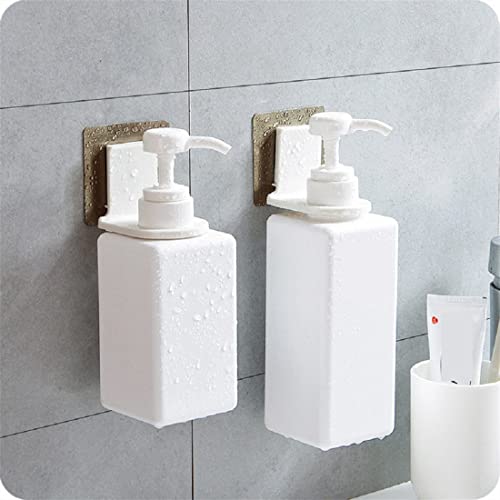 2pcs Shower Gel Bottle Rack Hook Bracket,Self Adhesive Wall Mounted Shampoo Holder Hook Shower Gel Bottle Rack Hanger Liquid Soap Holder Hand Sanitizer Suction Wall Seamless Hook for Kitchen Bathroom