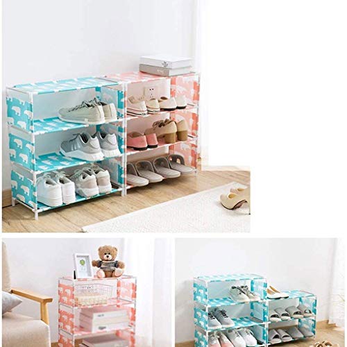 DINGZZ Shoe Rack , Shoe Cabinet Fabric Assembly Home Simple Shoe Cabinet Roll Snownow Dust Shoe Rack (Color : Black-JoJo's Bizarre Adventure1)