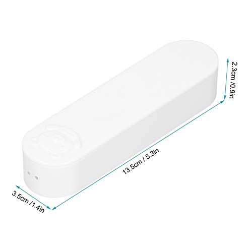 Cotton Swab Storage Case, Portable Cotton Swab Box Cotton Swabs Balls Buds Holder Cartoon Bear Pattern for Toothpicks, Cotton Swabs, 5.3 x 1.4 x 0.9in (white)
