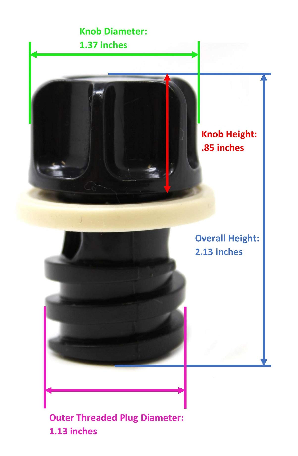 JSP Manufacturing Cooler Drain Plug & Gasket Assembly Compatible with Yeti, RTIC, ORCA, OVO, Bird Dog Coolers 70QT 110QT (2 Drain Plugs)