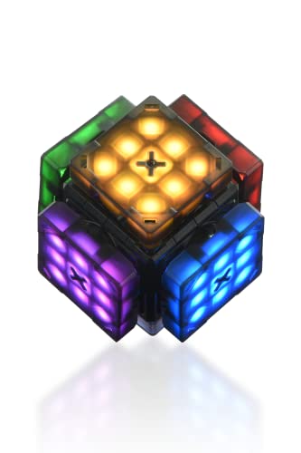 eX-Mars AI Robot Cube & Smart Cube, Self Scrambling STEM Cube with 10 Puzzle Types | Self Solving Speed Cube, Plays Music | Unique Stem Toys for Boys & Girls | Fidget Toys for Adults Anxiety