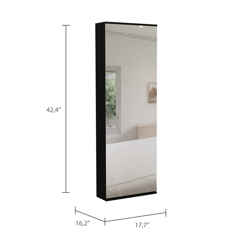 Tuhome LETO Wall Mounted Shoe Rack with Mirror