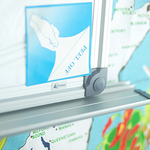 Lockways Large Magnetic 60" x 40" Dry Erase Board, Foldable Wall Mounted Whiteboard| White Board with Pen Tray for Business,Team,Home Office,Home Education